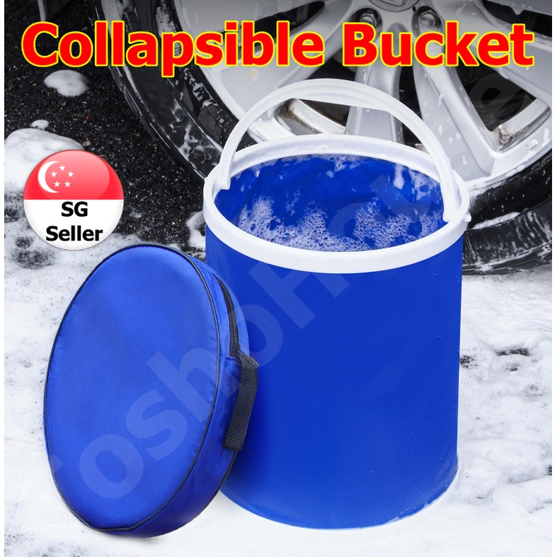 [SG Seller] Collapsible Bucket with Zipper Bag (13L & 20L) | Shopee ...