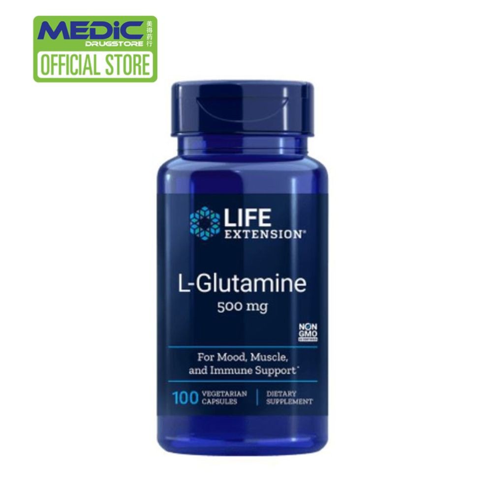 Life Extension L-Glutamine 500mg 100s - By Medic Drugstore | Shopee ...