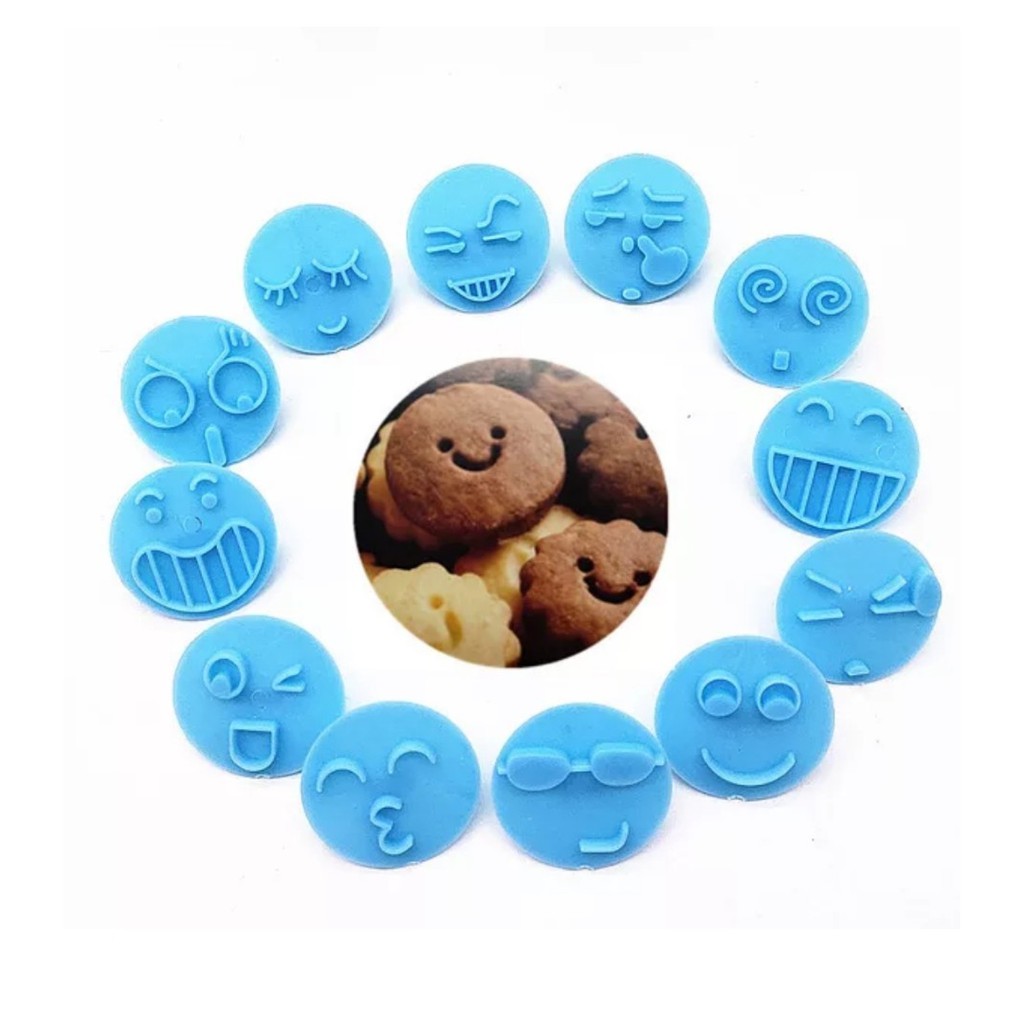 13pcs smiley faces cookie cutter impression mould | Shopee Singapore