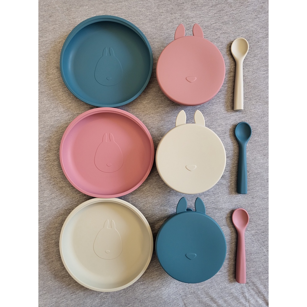 (SG Local Stocks) Silicone Feeding Weaning set Bunny/Rabbit series Baby ...
