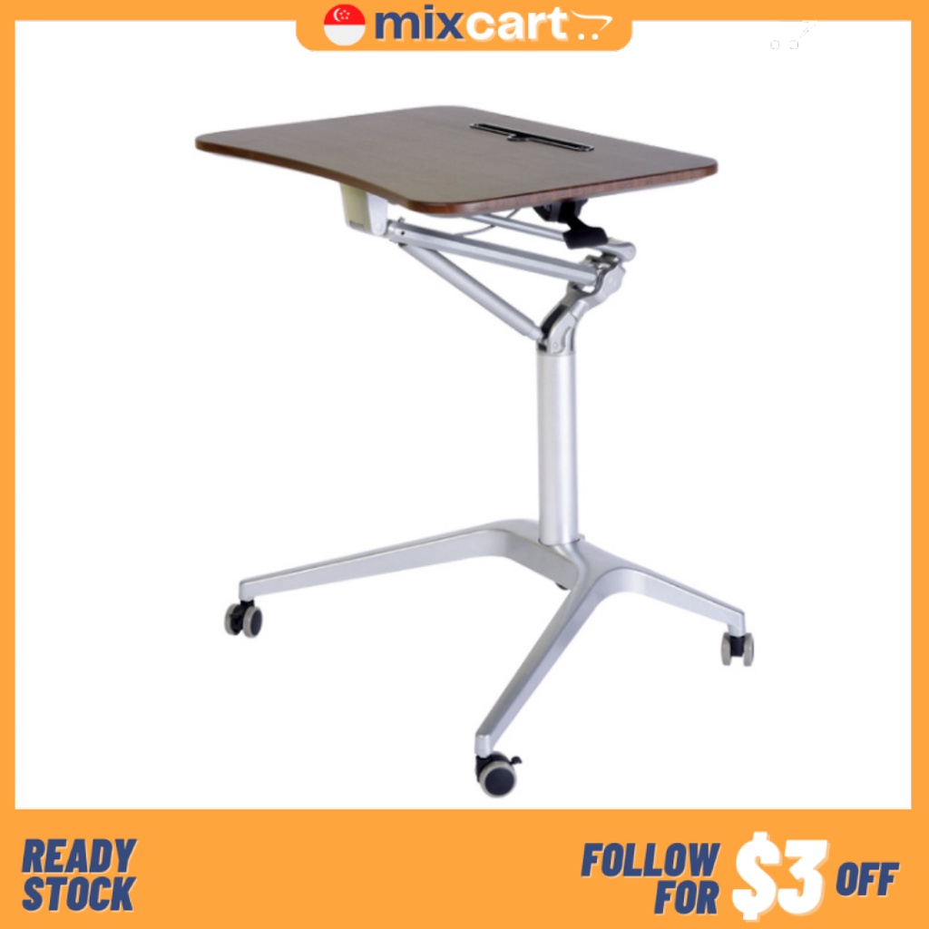 Height Adjustable Table Mobile Ergonomic Sit Standing Moveable Desk for ...