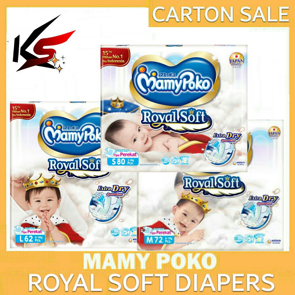 [Mamypoko] New Mamy Poko Royal Soft Extra Dry Diapers Carton Sale ...