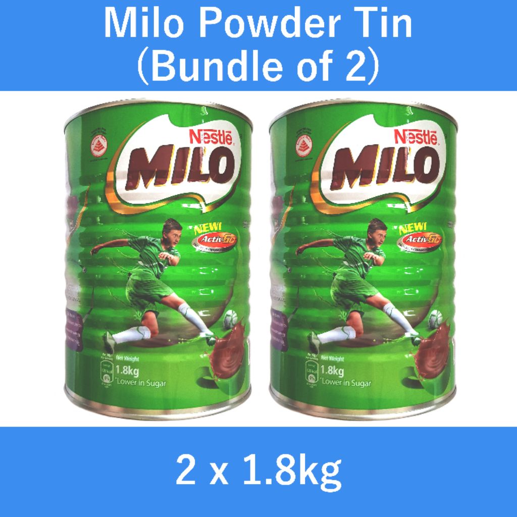 Milo Powder 1.8Kg x 2 tins Bundle (Dec 2021 Expiry) Made in Singapore ...