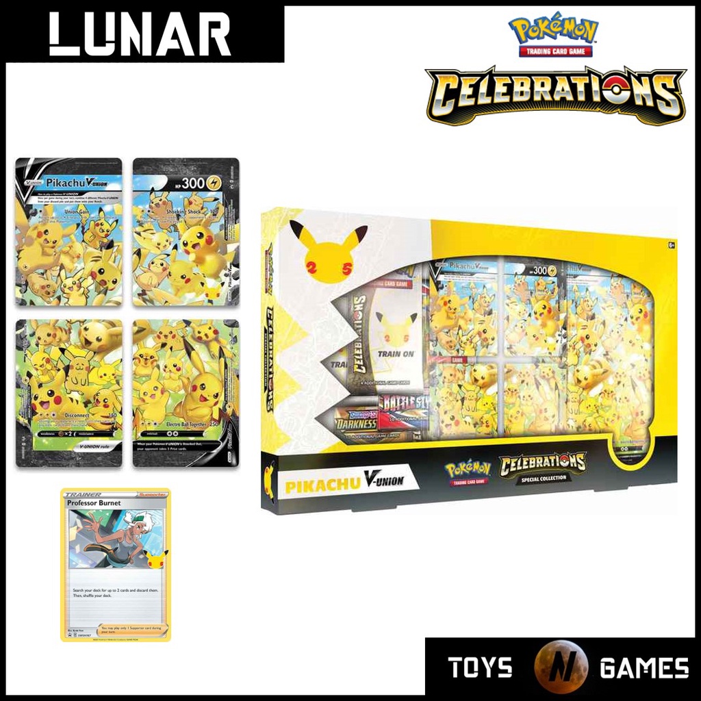 Pokemon TCG: 25th Anniversary Celebrations Pikachu V-UNION Collection ...
