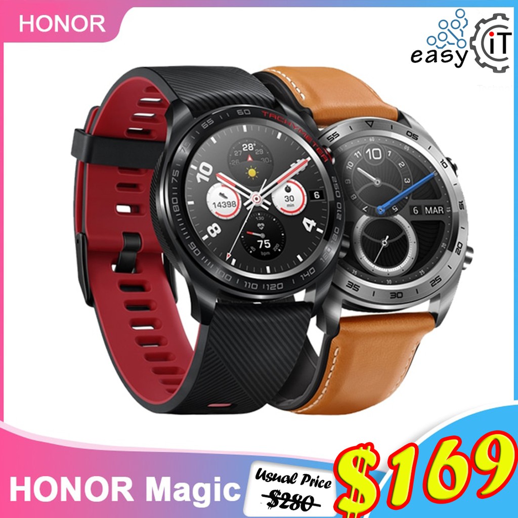 HUAWEI HONOR Magic Watch 1.2 inch HD AMOLED Color Screen Smart Watch ...