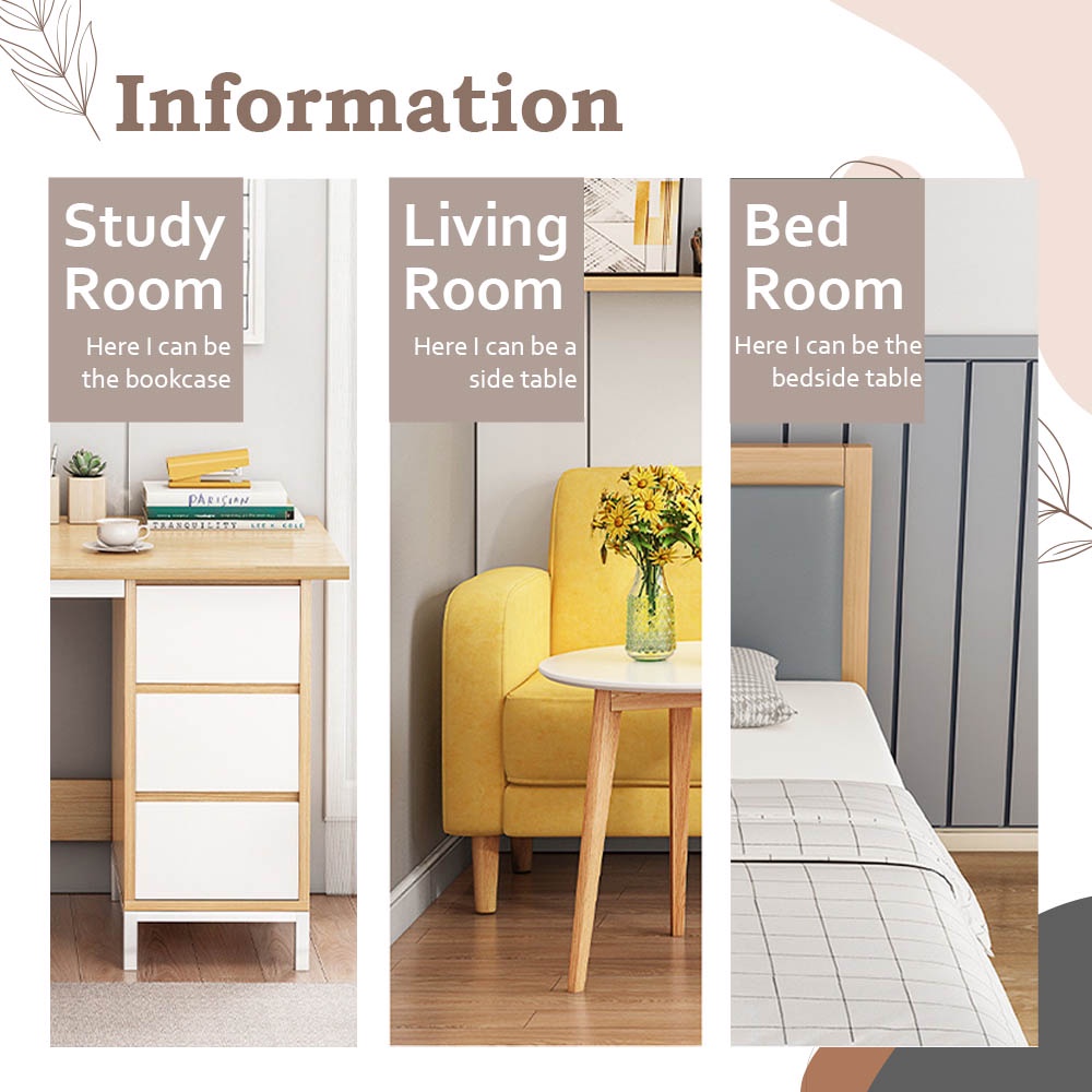 Encora Multipurpose Wooden Bookcase Open Space Book Shelf Wooden Rack ...