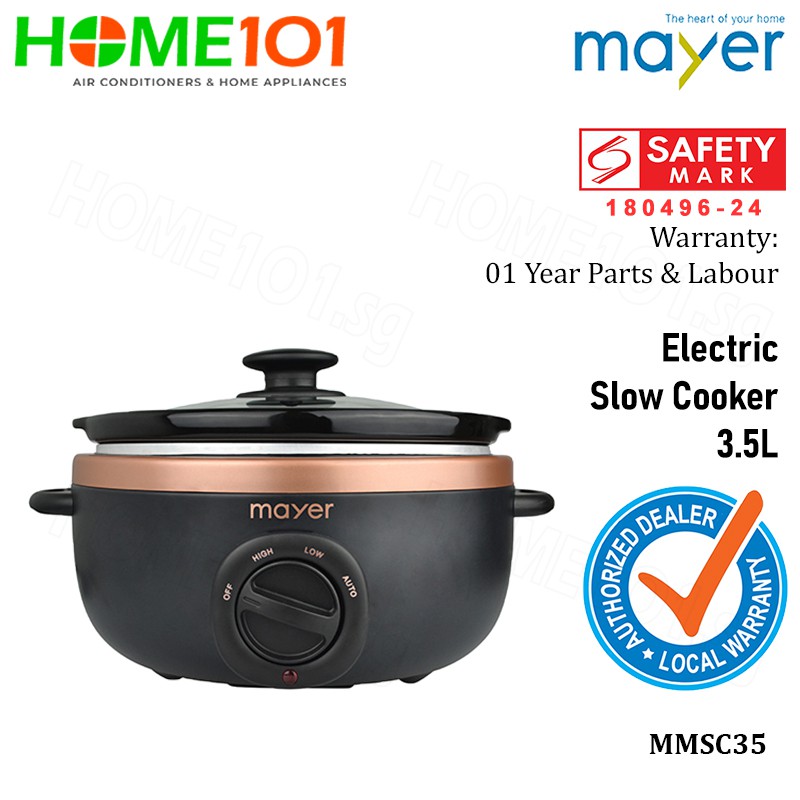 Mayer Electric Slow Cooker 3.5L MMSC35 | Shopee Singapore