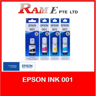 [ORIGINAL] Epson Ink 001 / C13T03Y100 Black / C13T03Y200 Cyan ...