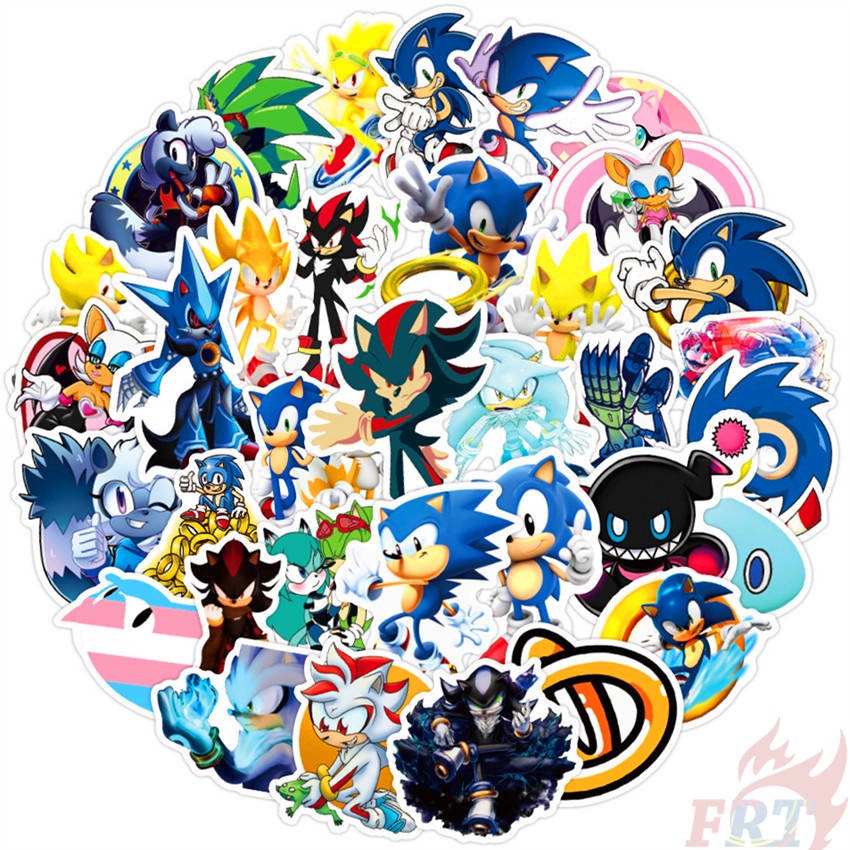 50Pcs/Set Sonic The Hedgehog Series 02 Stickers Sonikku za Hejjihoggu ...