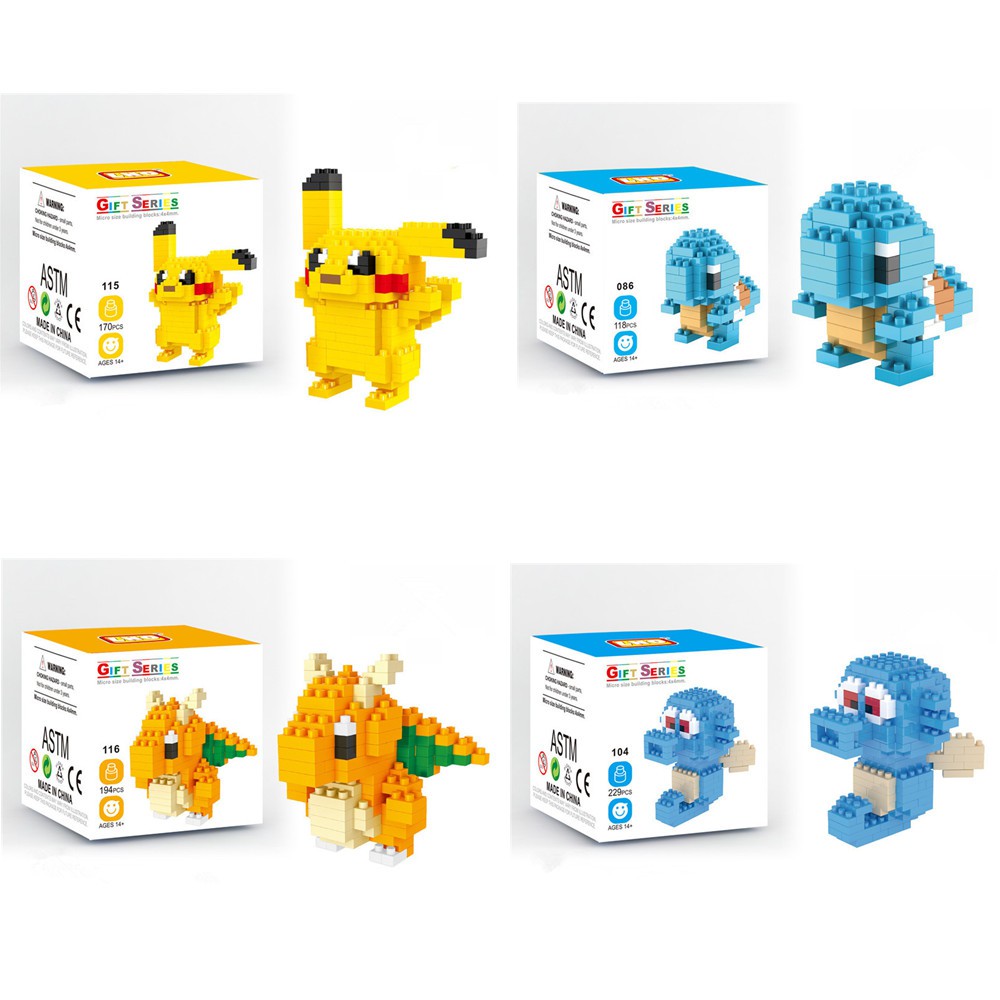 Lego Pokemon & Pikachu Building Blocks With Instructions Mini Bricks ...