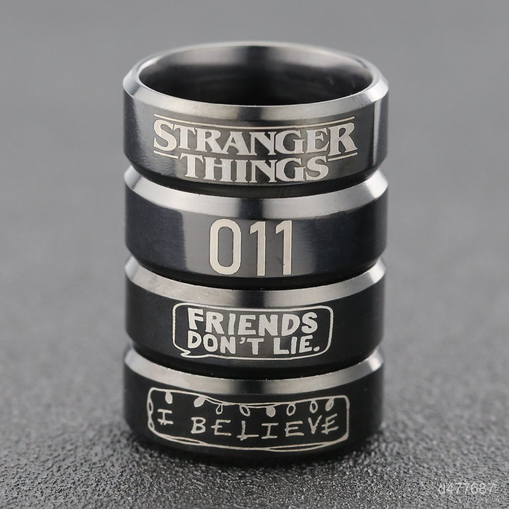 Stranger Things Ring Eleven 011 Friends Don't Lie I Believe Letter ...