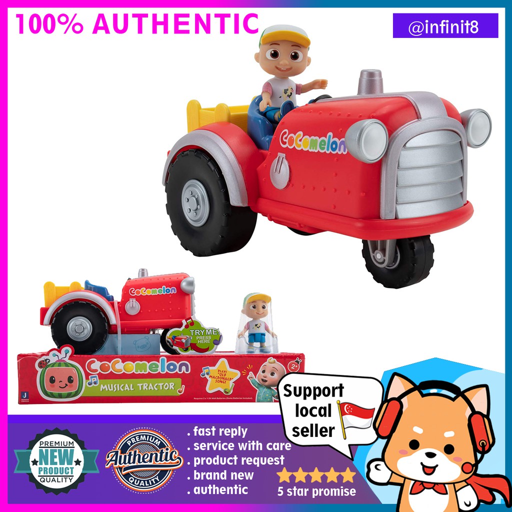[sg stock] 100% authentic Cocomelon Musical Tractor w Farm JJ Toy, Play ...