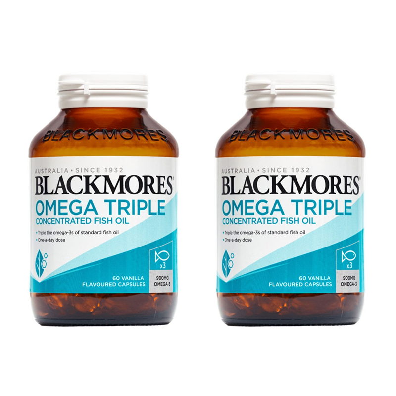 [Bundle Of 2] Blackmores Omega Triple Concentrated Fish Oil 60Caps ...