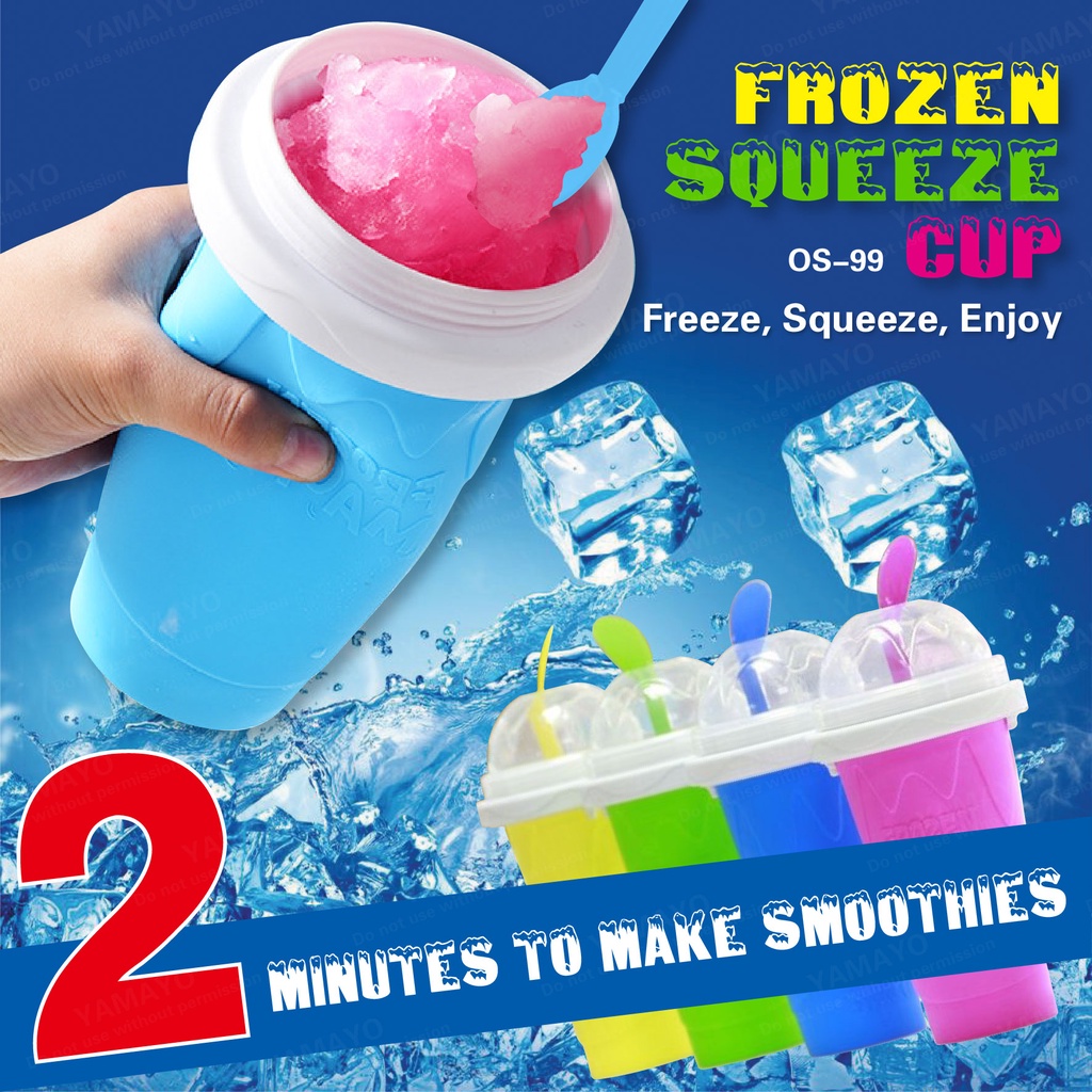Slushy Frozen Magic Ice Squeeze Cup || DIY Quick Cooling Mug Instant ...