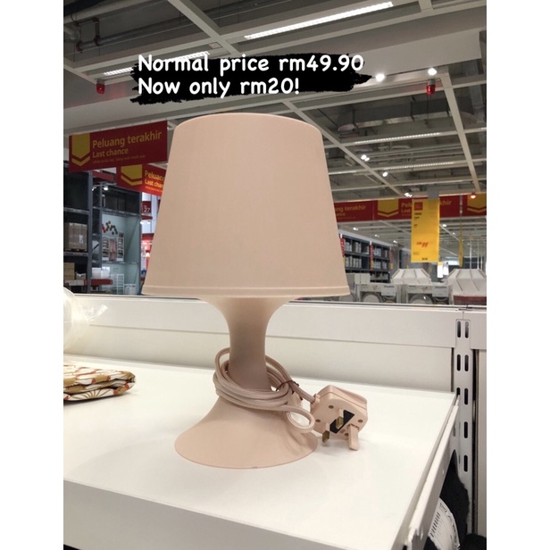 IKEA Lampan Table Lamp light pink 29cm | Shopee Singapore