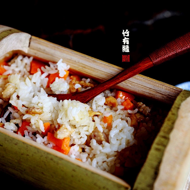 Handmade Fresh Bamboo Tube With Lid Nanmao Barrel Rice Steaming Bucket ...