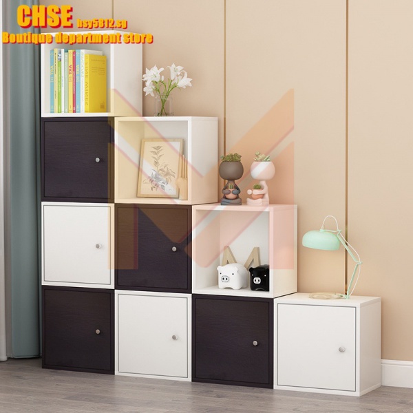 DIY/Simple Bookshelf Floor Shelf Simple Modern Free Combination Lattice ...