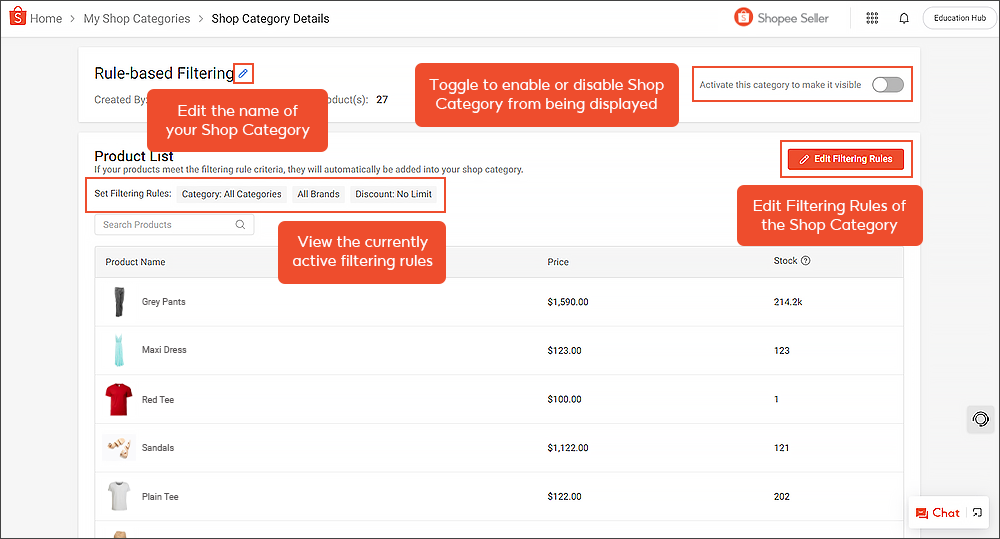 About Shop Categories | SG Seller Education [Shopee]