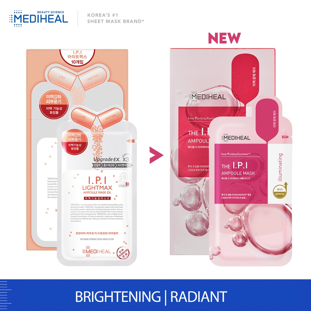 [MEDIHEAL] NEW THE I.P.I (IPI) Brightening Ampoule Mask [Box - 10 ...