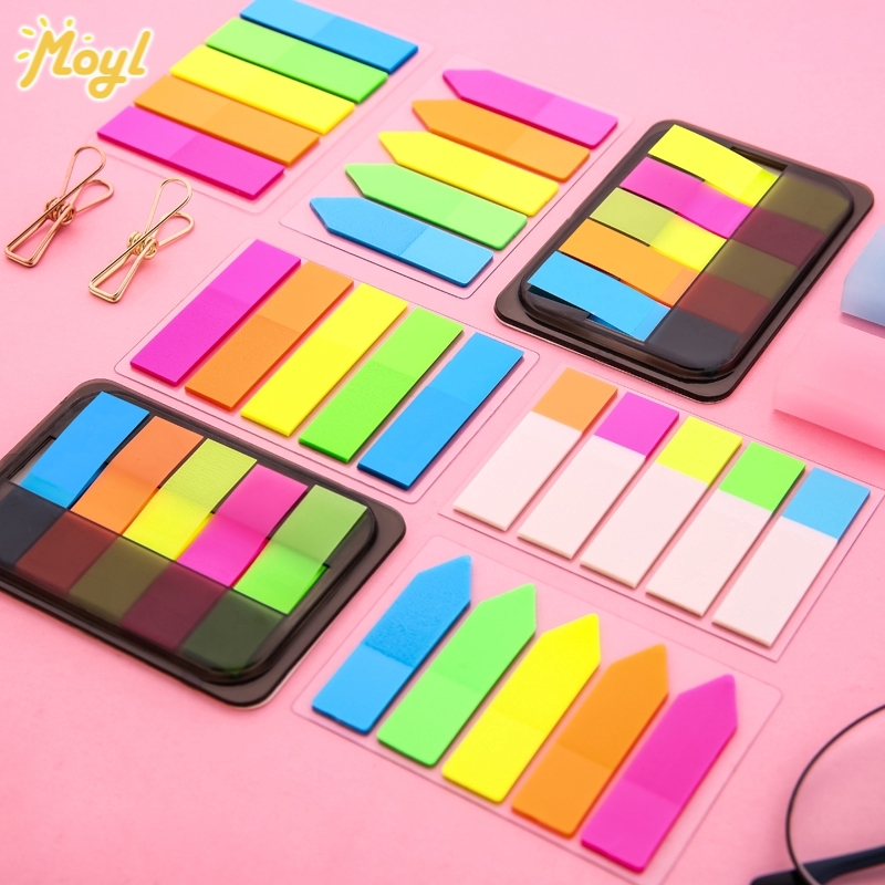 5 Colors Fluorescent Sticky Notes Pad Sticky Note Instruction ...