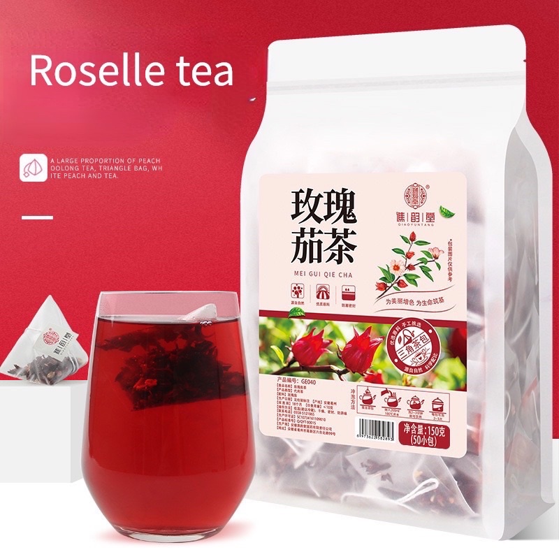 50 packets Roselle Flower tea 洛神花 玫瑰茄茶 | Shopee Singapore