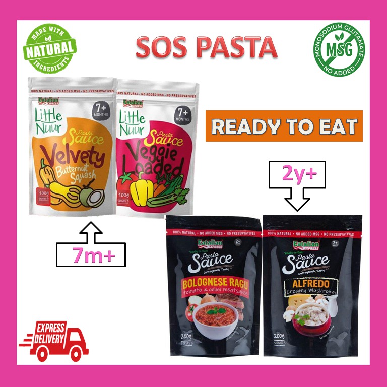 Sos Pasta Edible / Ready To Eat / Without Preservatives Msg (eatalian ...