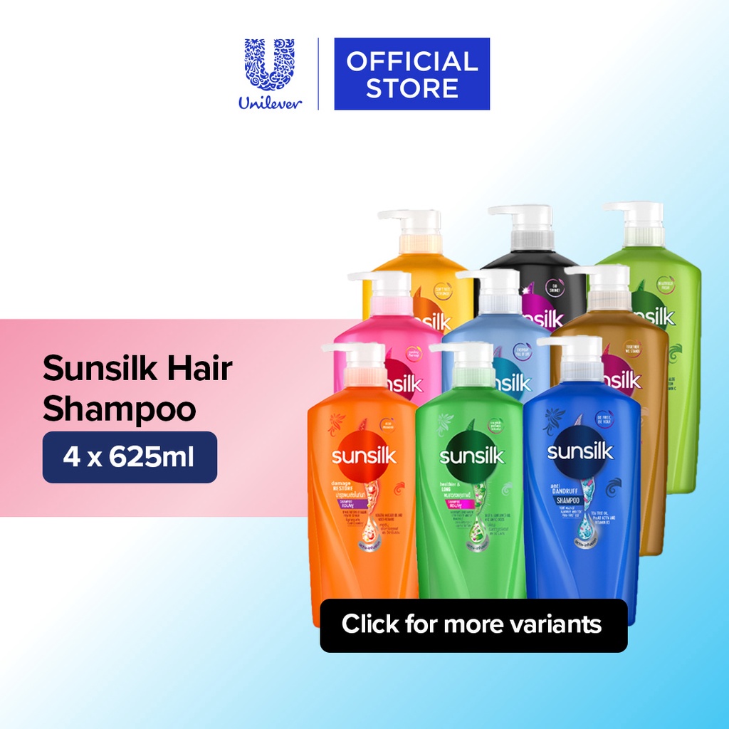 [Bundle of 4] Sunsilk Shampoo 625 ml | Shopee Singapore