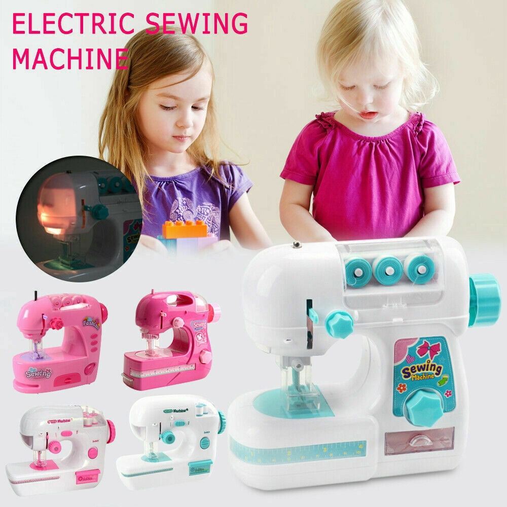 Electric Sewing Machine Toy Girls Fun Toy Hand Pedal Sew Gift Role Play ...