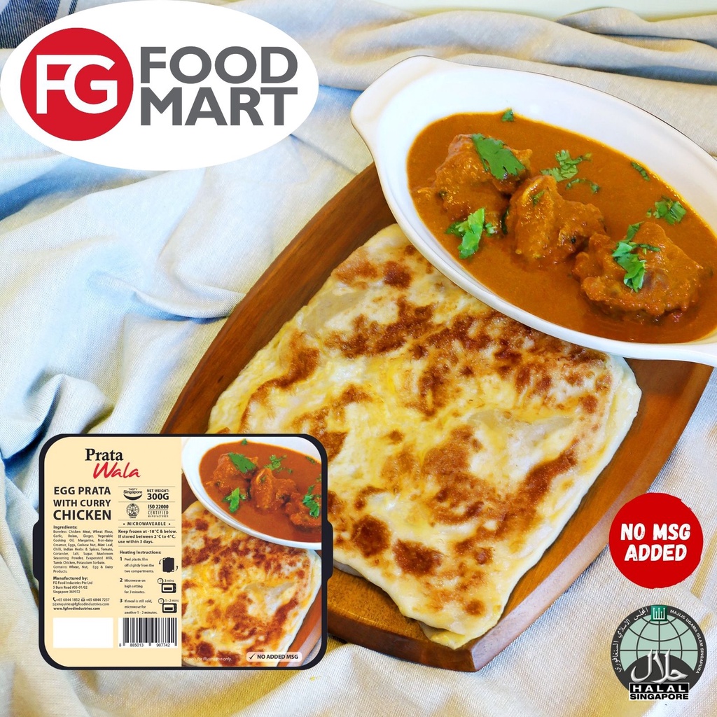 【Prata Wala】- Egg Prata with Curry Chicken (Frozen Ready to Eat Meal ...