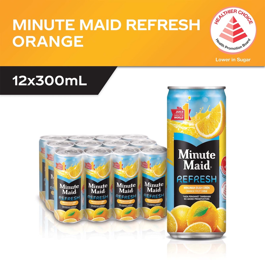 Minute Maid Refresh Orange (12 x 300ml) - Case (Halal) | Shopee Singapore