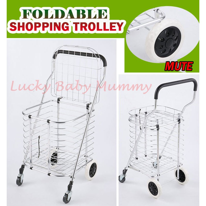 【Aluminium Alloy Trolley】 Foldable Shopping Trolley/Cart Waterproof ...
