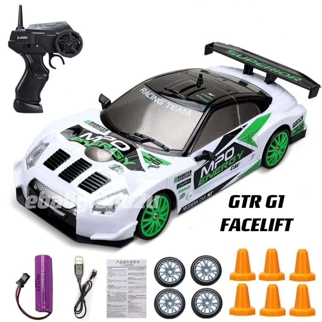 RC Drift 1:24 Kereta Kontrol Drift 4WD RC Car Racing Car AE86 GTR Honda ...