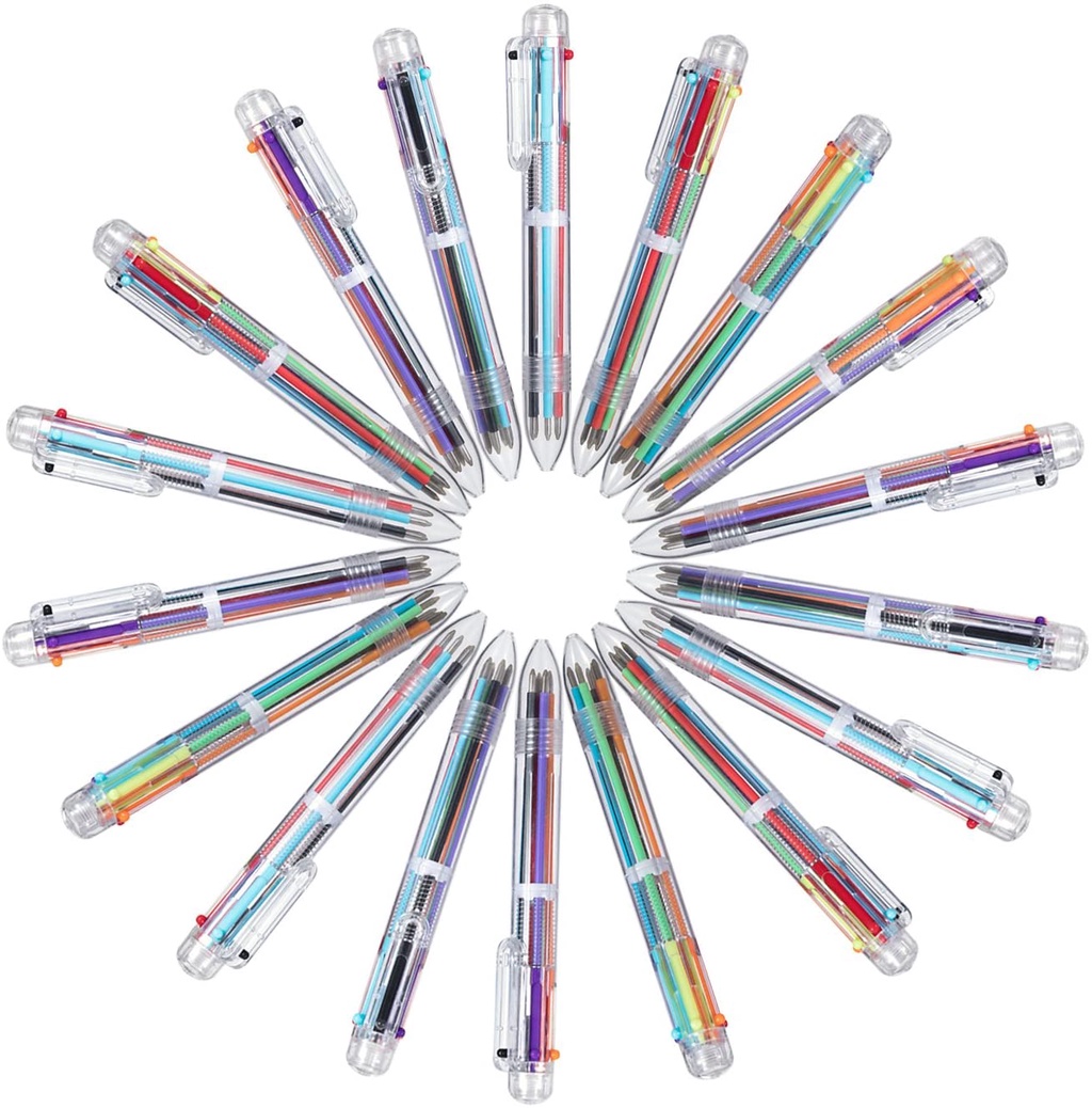 6-in-1 Multicolour Ballpoint Pen 6-Color Retractable Ballpoint Pens ...