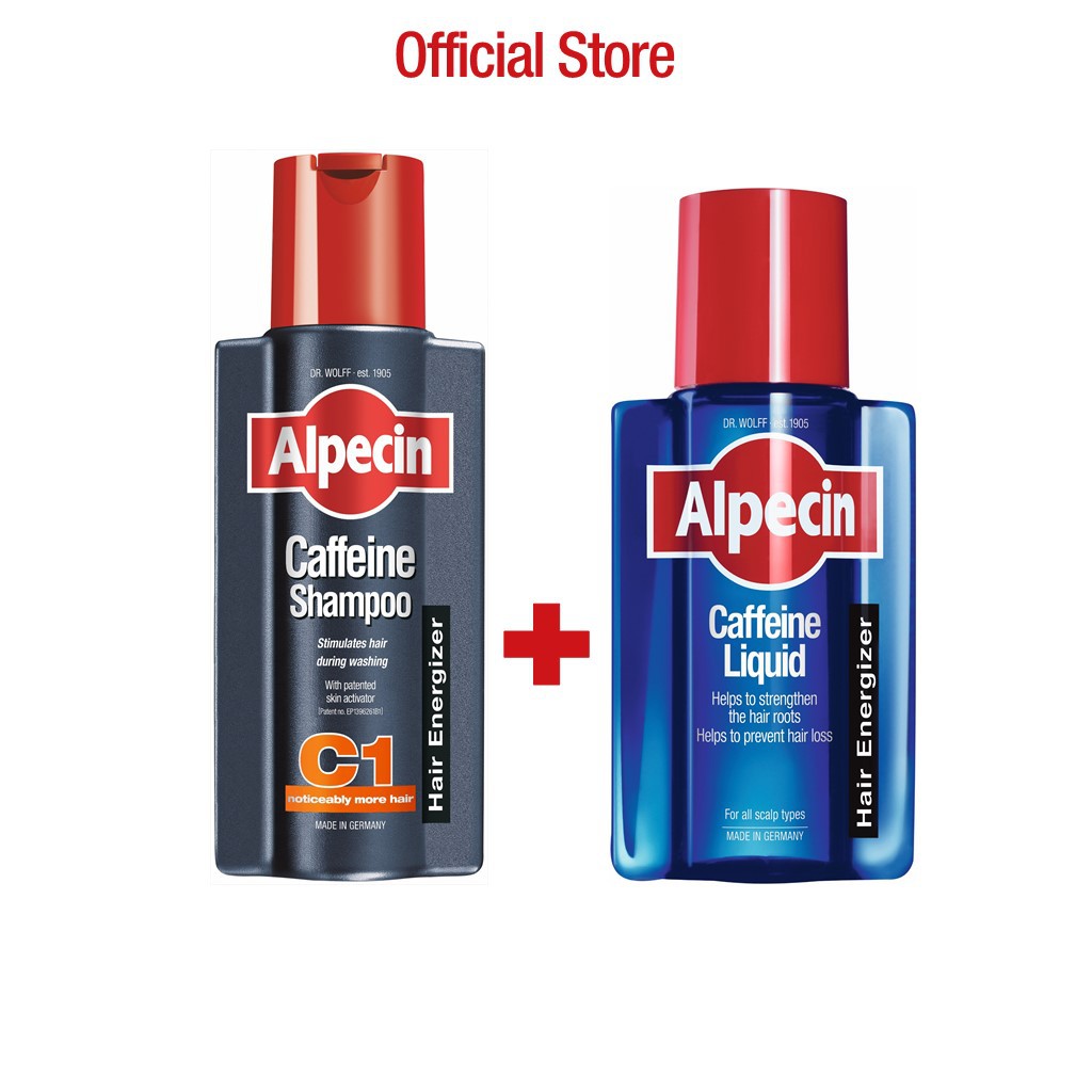 Alpecin Hairfall Kit - Men's Shampoo + Tonic Set Against Hair Loss ...