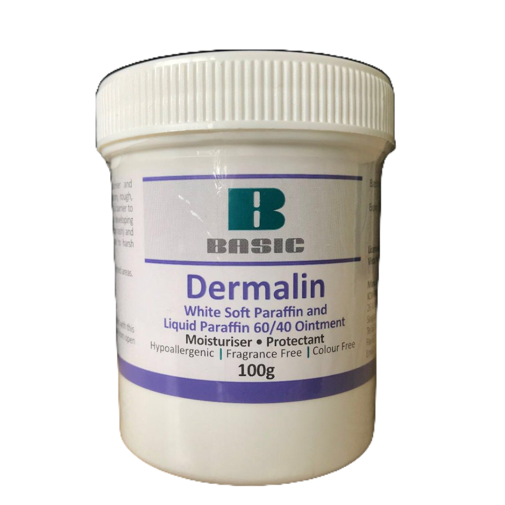 Bundle of 3 X Dermalin 100gm - White soft paraffin and liquid paraffin ...
