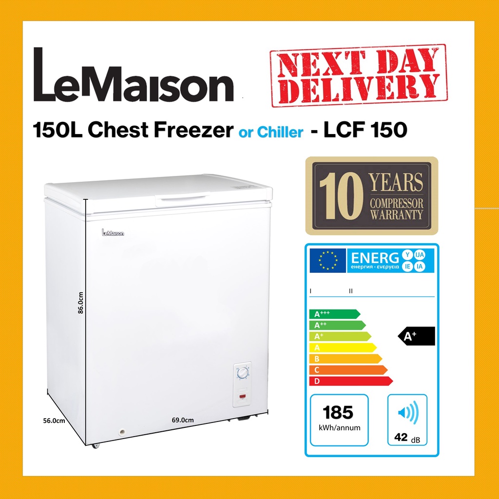 LeMaison 150L Chest Freezer, commercial freezer, chiller | Shopee Singapore