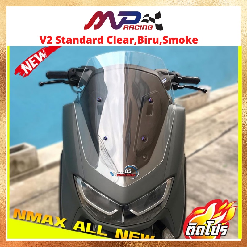 Yamaha Nmax V2 Windshield Standard Cutting Clear,Smoke biru,light black ...
