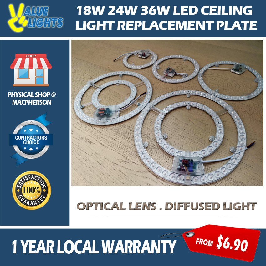 18W/ 24W / 36W / 48W / 72W Optical Lens Diffused LED Light Plate Replacement Kit for Ceiling ...