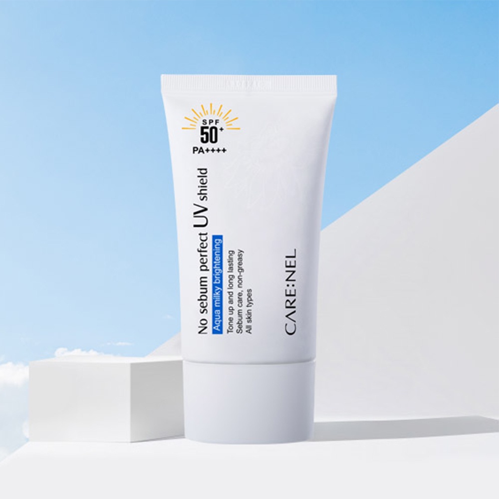 CARENEL No Sebum Perfect Sunscreen SPF50+/PA++++ 50ml Oily Skin Sebum Care | Shopee Singapore