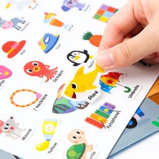 Pinkfong Alphabet Stickers Official Baby Shark Family English Study ...