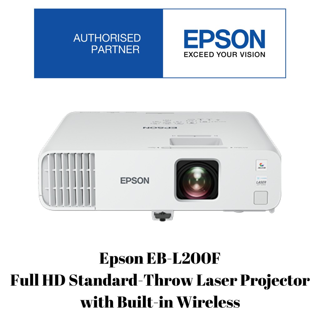 Epson EB-L200F Full HD Standard-Throw Laser Projector with Built-in ...