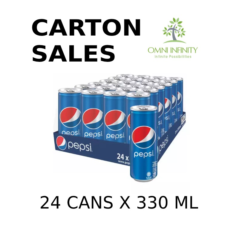 Pepsi 330ml Can Drinks Carton (24 cans per carton) | Shopee Singapore