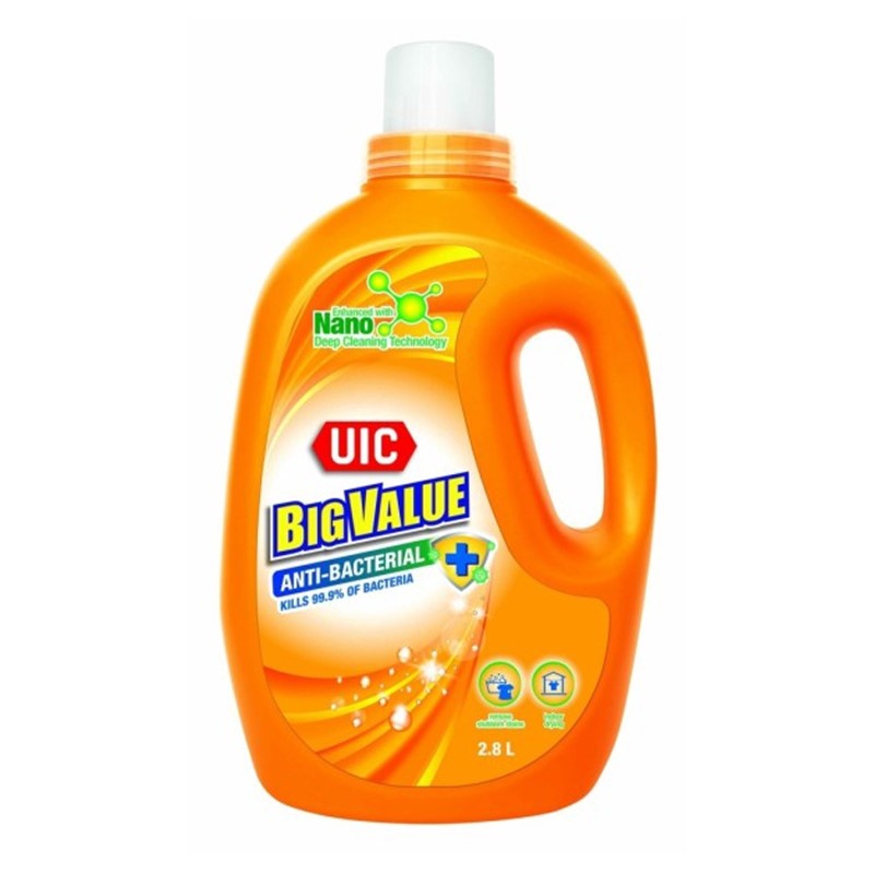 UIC Big Value Laundry Liquid Detergent (Anti-Bacterial) 2.8L | Shopee ...