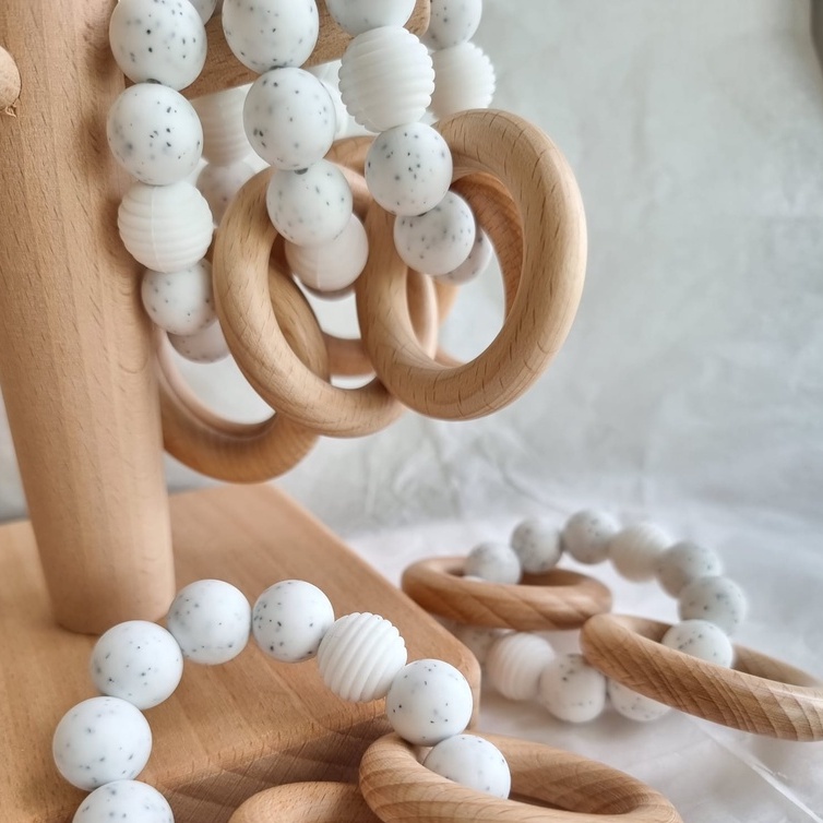 Silicone Wood Ring Teethers | Local SG [Ready Stock] | Shopee Singapore