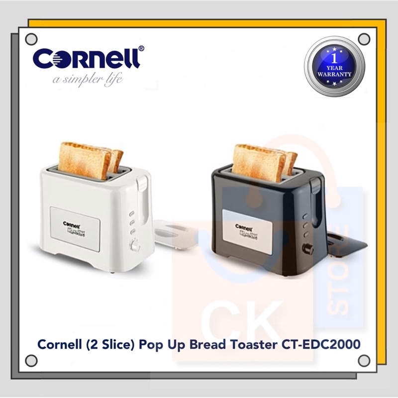 Cornell (2 Slices) Pop Up Bread/Sandwich Toaster CT-EDC2000 (1Year ...