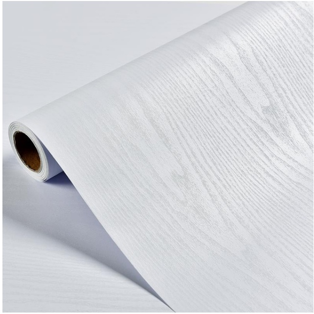 0.5/0.7M x 5M White Wood Contact Paper Decorative Wood Film Faux Wood ...