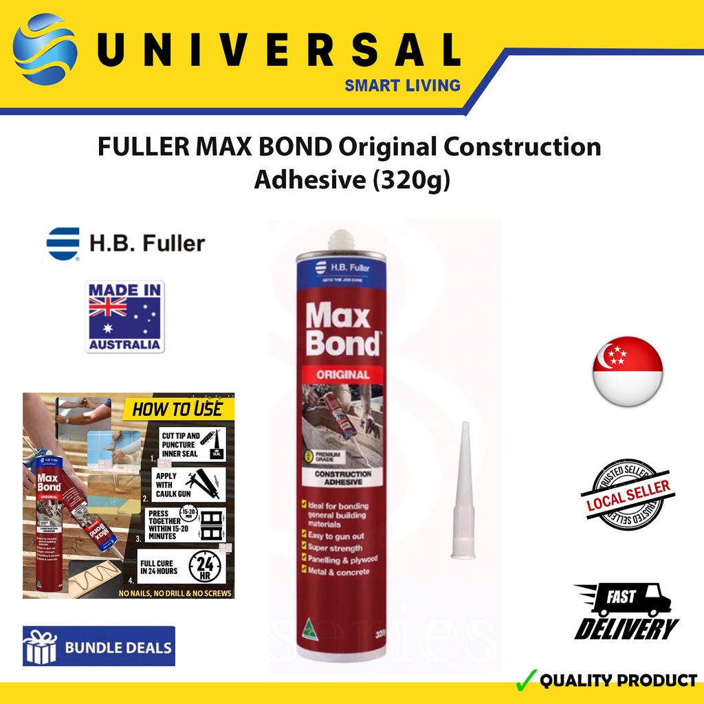 [SG SHOP SELLER] FULLER MAX BOND Original Construction Adhesive (320g) | Shopee Singapore