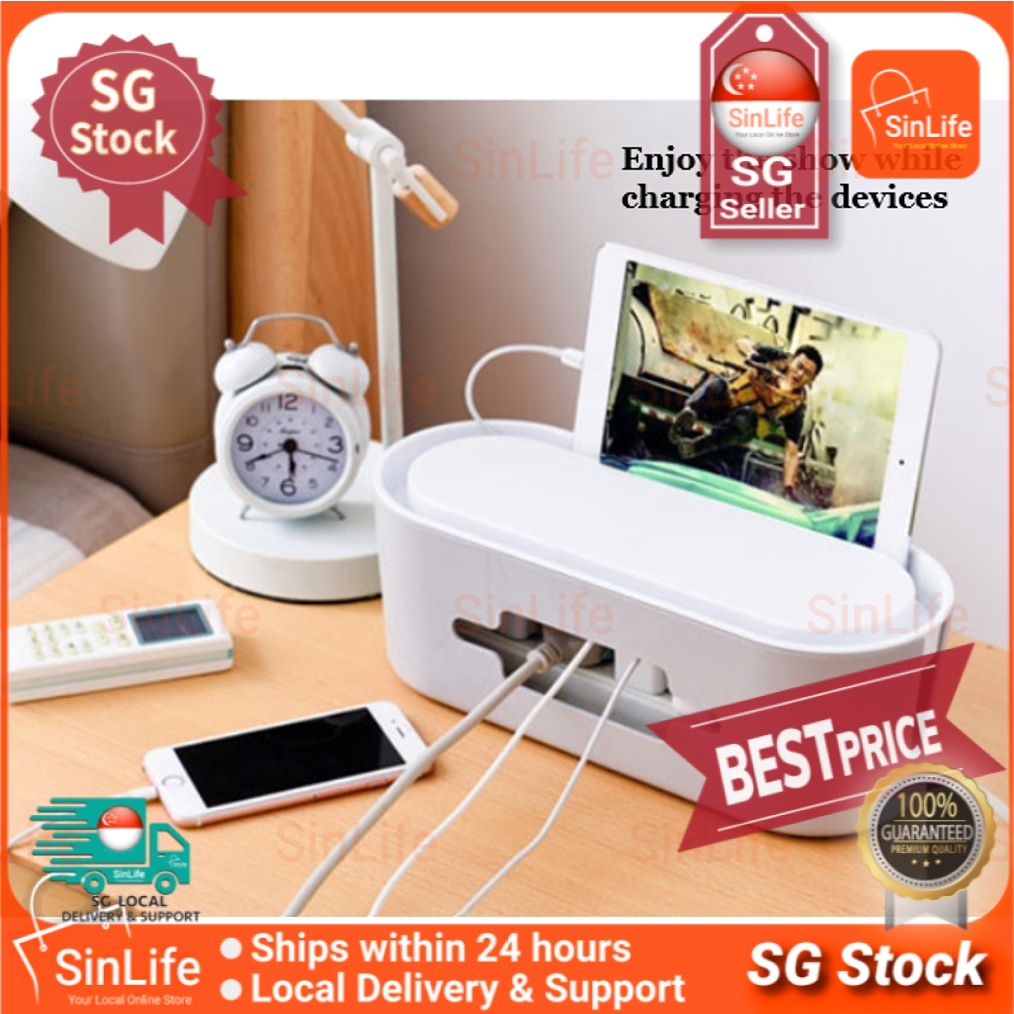 [SG Stock]Cable Storage Organiser Box / Extension Socket Plug / Ready ...