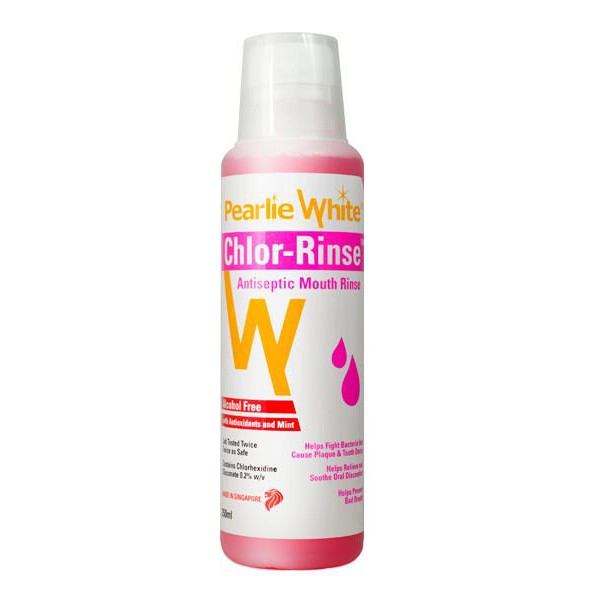 Pearlie White Chlor-Rinse Alcohol Free Antiseptic Mouth Rinse 250ml ...
