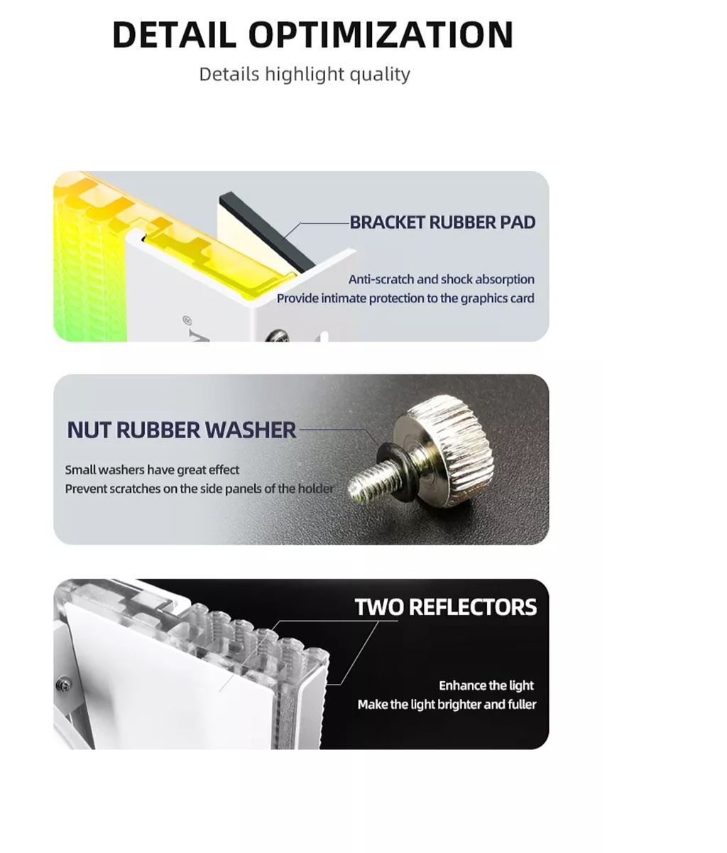 COOLMOON CM-GH2 GPU Holder GPU Stand 5V ARGB SYNC Vertical graphics ...